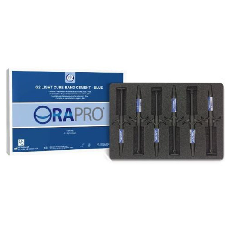 ORAPRO® G2 Light Cure Band Cement Blue Kit (6-5g syringes) - Young ...
